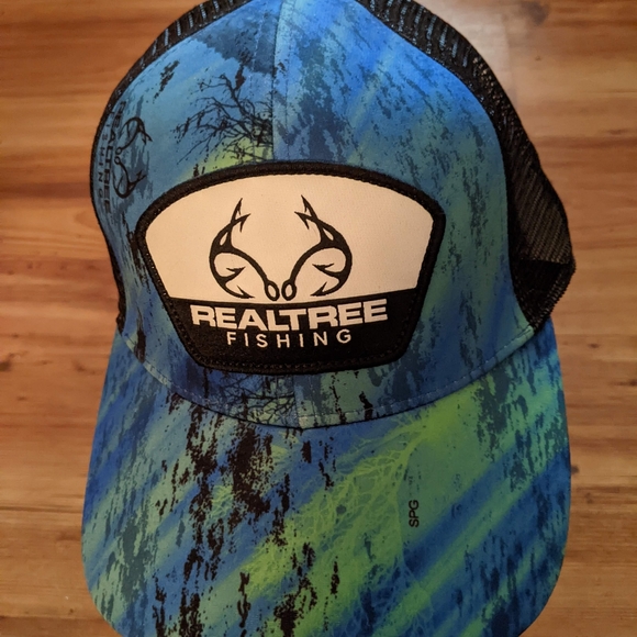 Realtree | Accessories | Realtree Fishing Hat Cap Aqua Blue Mesh ...